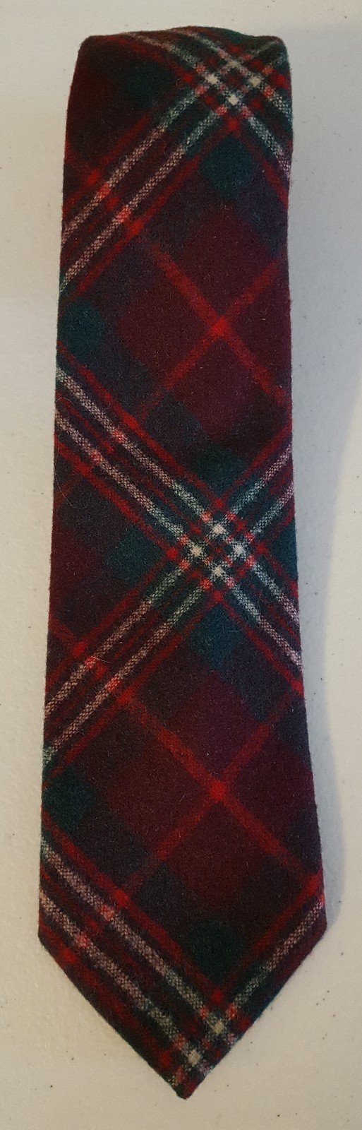 Pendleton Vintage Plaid Red/Green Neck Tie 100% Wool 57" L X 3" W ...