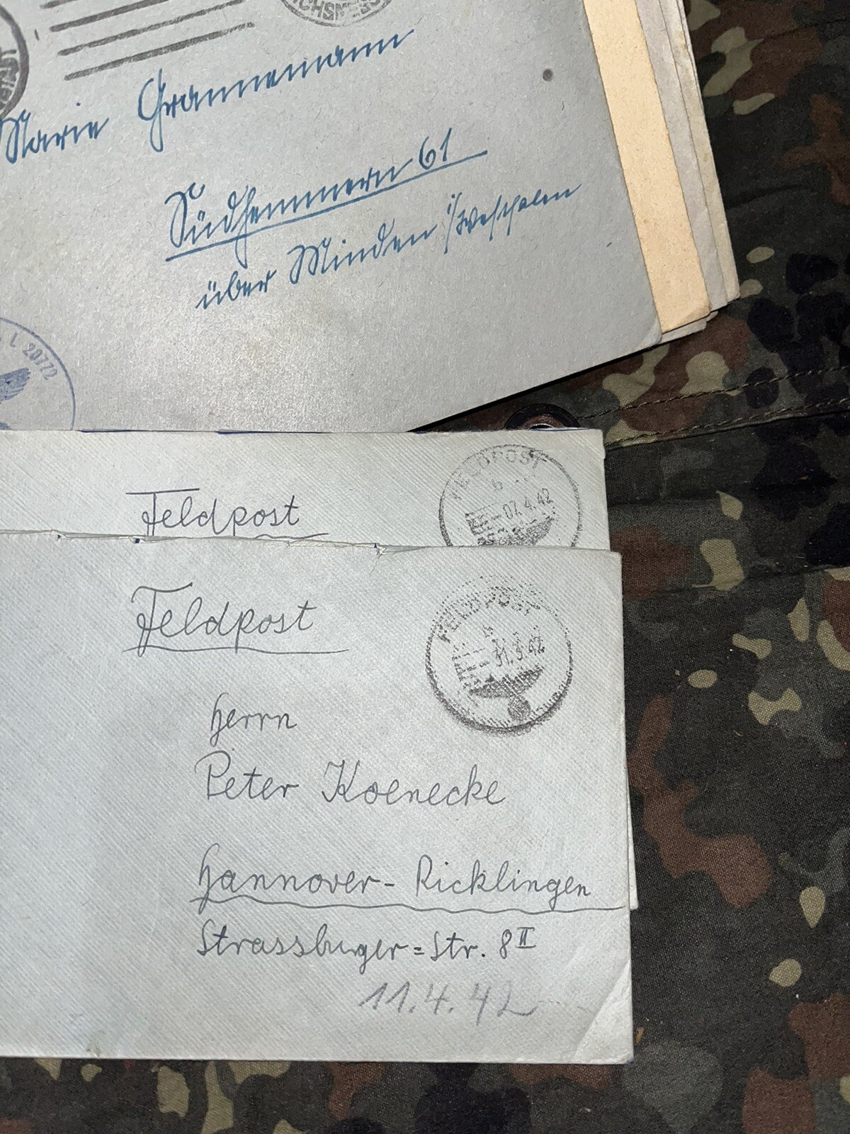 WW2 German Original Wehrmacht Feldpost Field Mail Letters/ Envelopes ...
