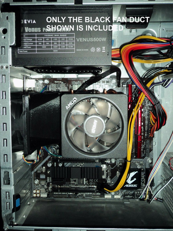 80mm 92mm 120mm 140mm RIGHT ANGLE Computer FAN DUCT Case Fan Shroud ...