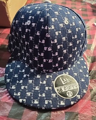 Blue Mlb Pattern Baseball Cap Major League Baseball Hat | eBay