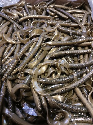50+ Over 1LB of Culprit Syle curly tail worms 7" Lots of glitter | eBay