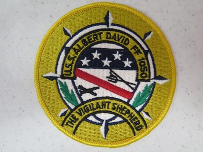 VINTAGE PATCH ~ U.S.S. ALBERT DAVID FF 1050 VIGILANT SHEPHERD US NAVY ...