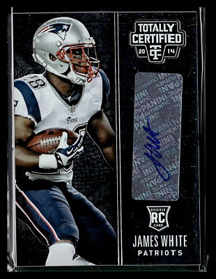 2014 TOTALLY CERTIFIED #134 JAMES WHITE ROOKIE AUTOGRAPH NEW ENGLAND ...