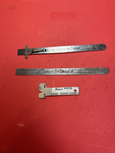 SNAP-ON TOOLS - Lot Of 2 Vintage 6" Rulers Gauge Inches & Metric Plus ...
