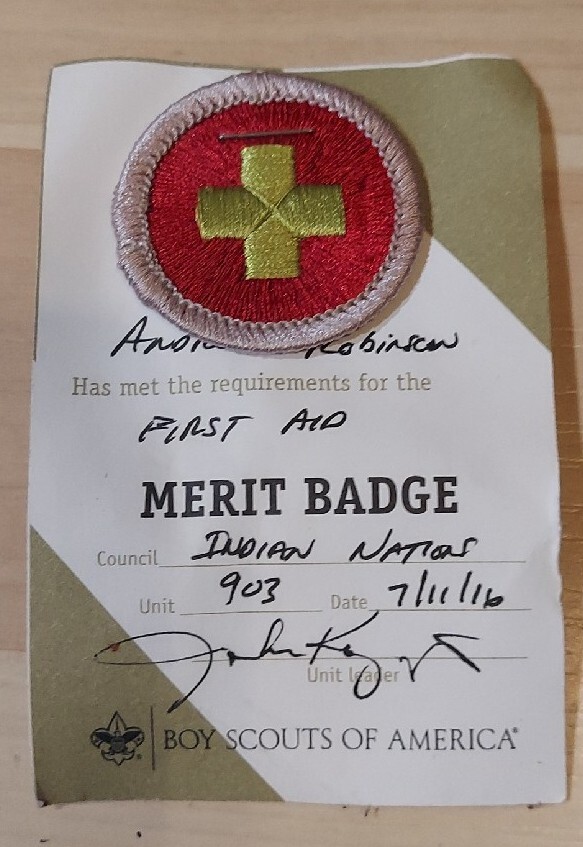 First Aid Merit Badge Worksheet