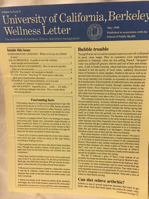 University of California,Berkeley Wellness Letter May 1990 Vol 6 Issue ...