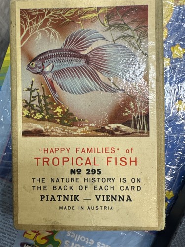 VINTAGE CARD GAME HAPPY FAMILIES OF TROPICAL FISH No 295 Austria ...