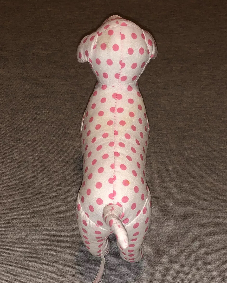 Victoria’s Secret PINK 2004 Mini Dog White w Small Pink Polka Dots ...