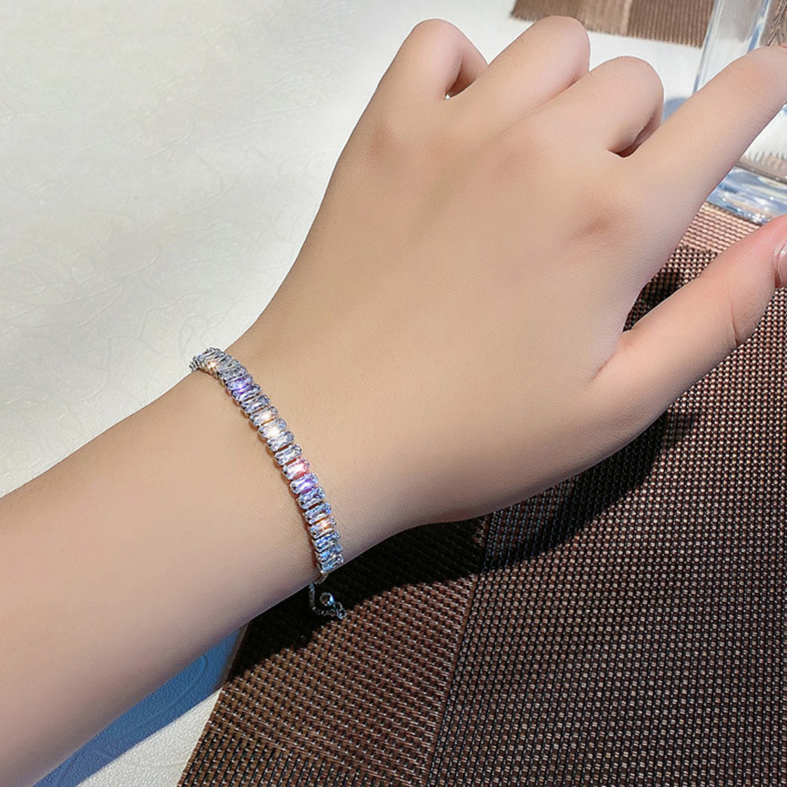 Female Bracelet Decorative Dress Up Female Sparkling Rhinestone Party Pull | eBay