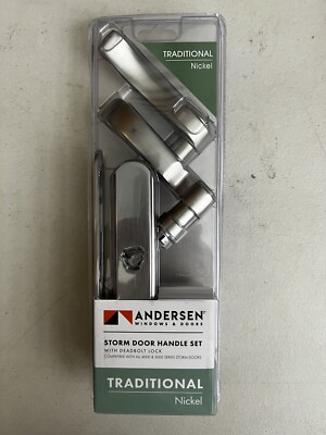 Anderson 92892 Storm Door Handle Set W/Deadbolt Lock In Traditional ...