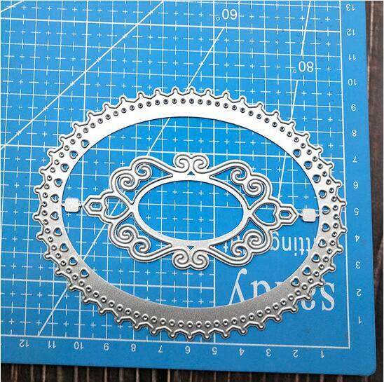 Lace Oval frame Metal Cutting Dies DIY Scrapbooking Embossing Die ...