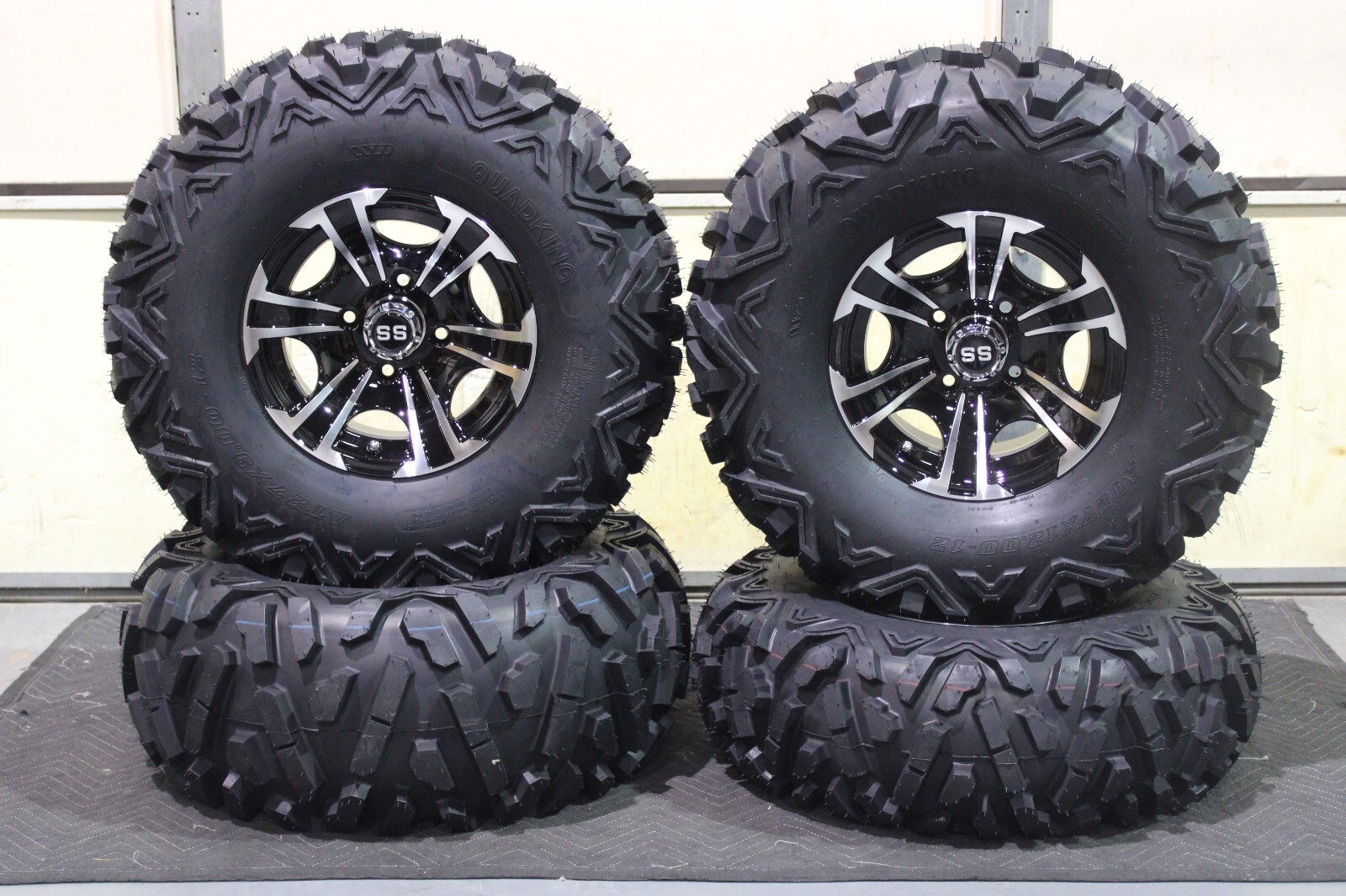 YAMAHA GRIZZLY 660 27" QUADKING ATV TIRE & RAPTOR WHEEL KIT IRS1CA ...