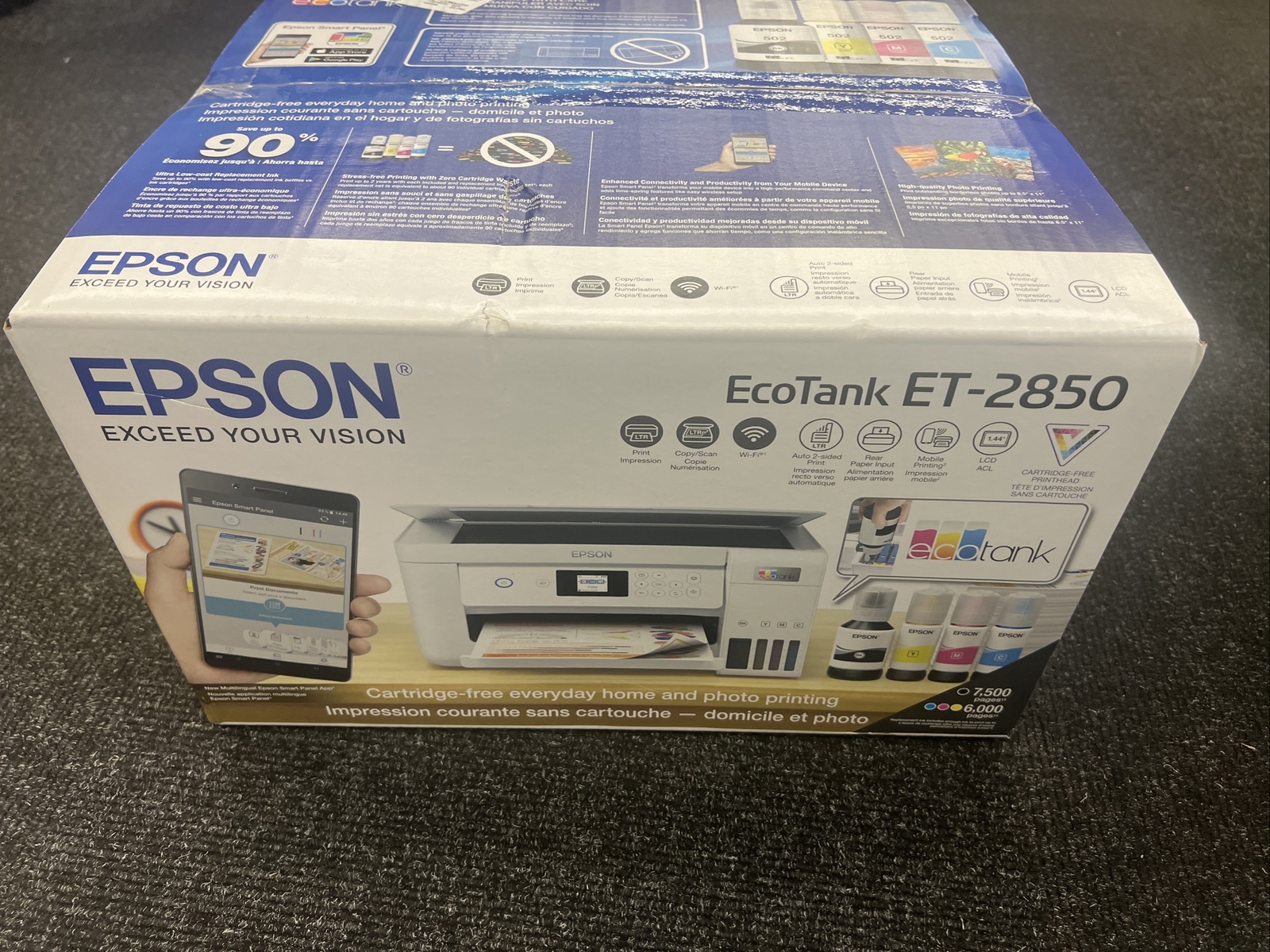 Epson EcoTank ET-2850 Wireless Color All-in-One Printer - Black for ...