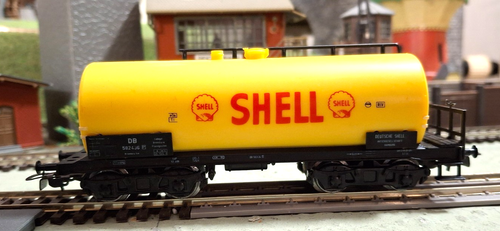 PIKO H0 Kesselwagen,DC,SHELL (Uerdinger )DB,s.g.,gebr. o.OVP 4-achsig ...