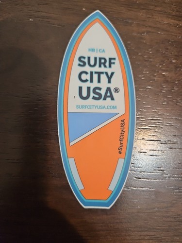 SURF CITY USA Big Board Sticker 4" HUNTINGTON BEACH CA Travel DECAL | eBay