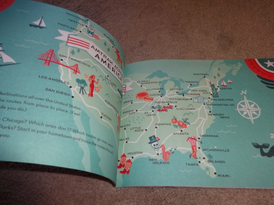 ORIGINAL AMTRAK JUNIOR CONDUCTORS GUIDE BOOK KIDS CHILDREN GAME MAP | eBay