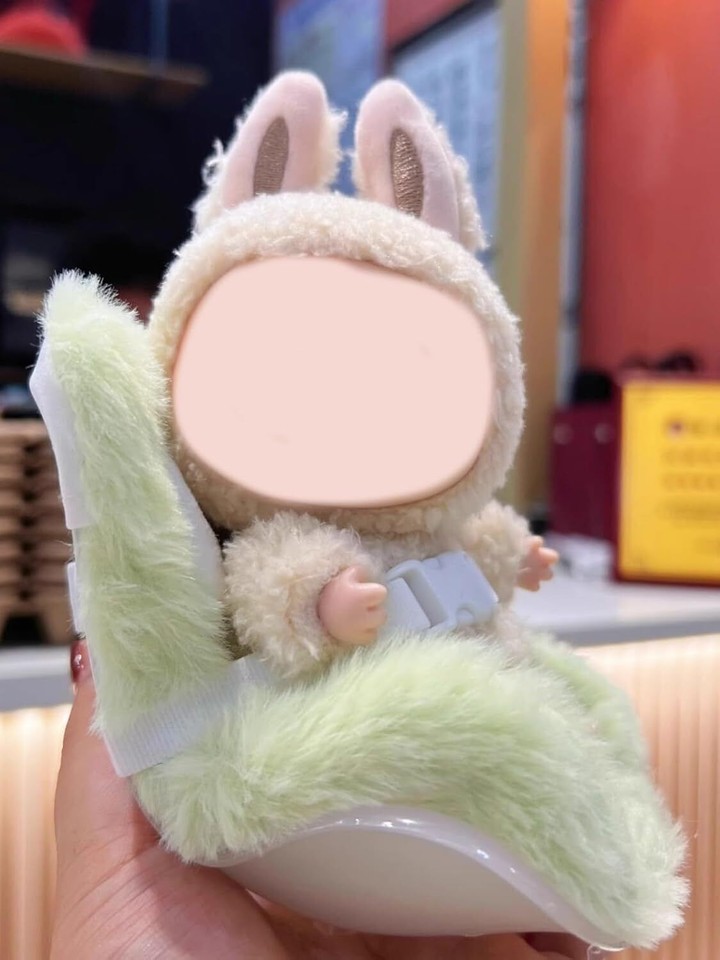 For 17cm LABUBU Doll Accessories Car Doll Safety Seat Ornament Decors ...