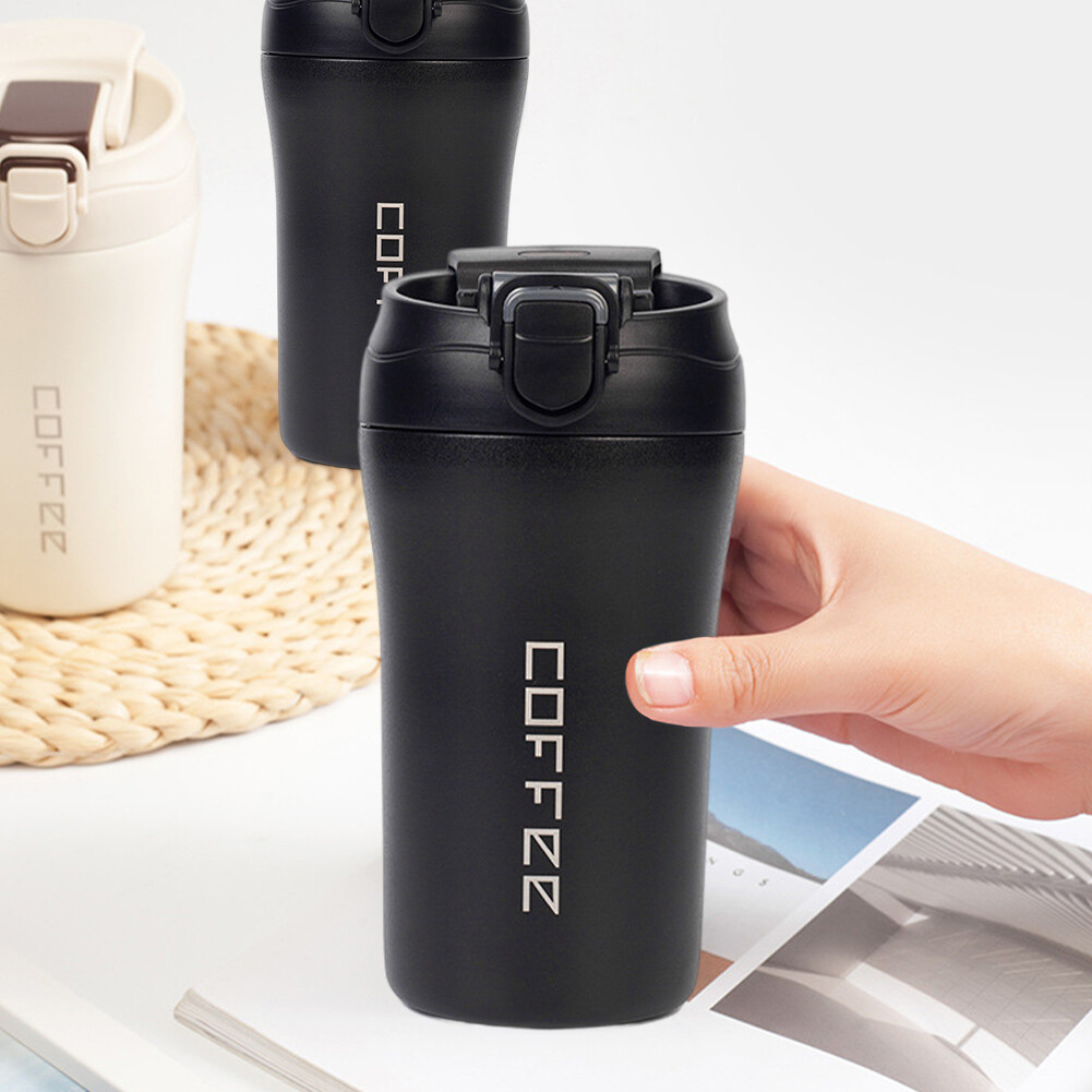 2pcs Office Vacuum Insulated Spill Proof Travel Coffee Mugs With Lid ...