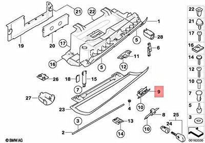 Genuine BMW E60 E60N E61 Upper Glove Compartment Box Lock OEM ...