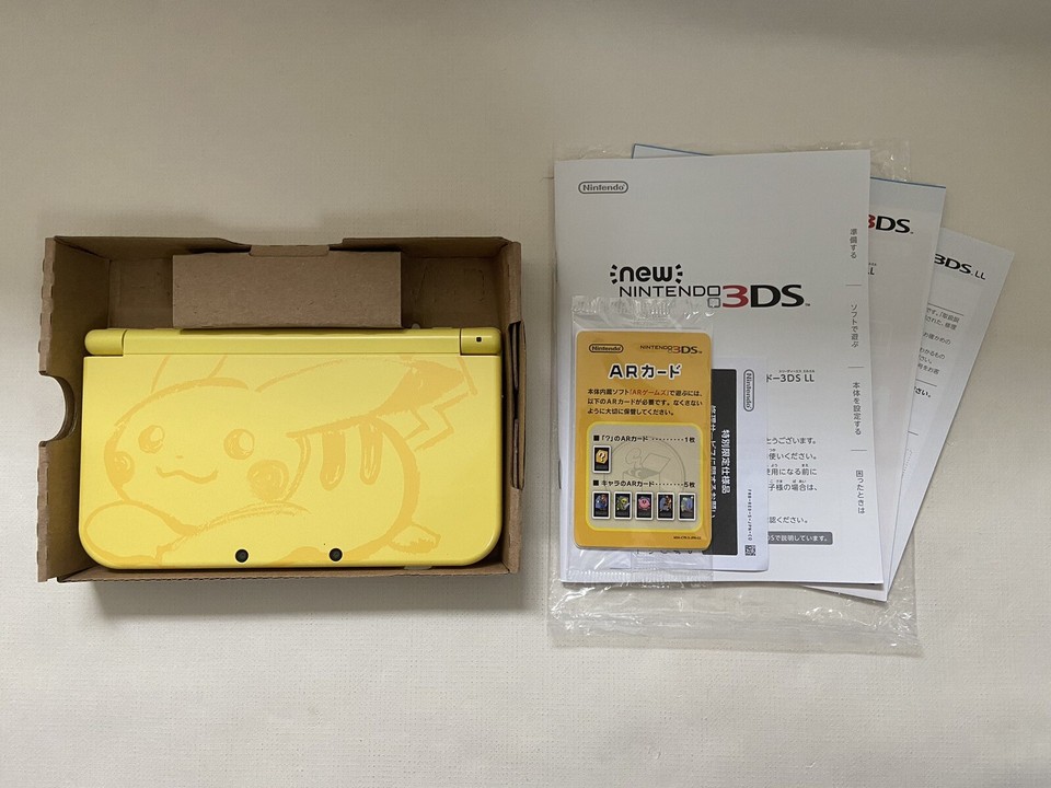 New Nintendo 3DS LL XL Pikachu Yellow Video Game Console Pokemon ...