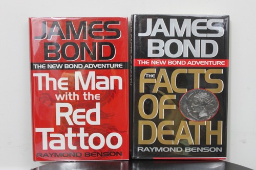 2-SET SIGNED JAMES BOND Books Raymond Benson Facts Death Red Tattoo NEW ...