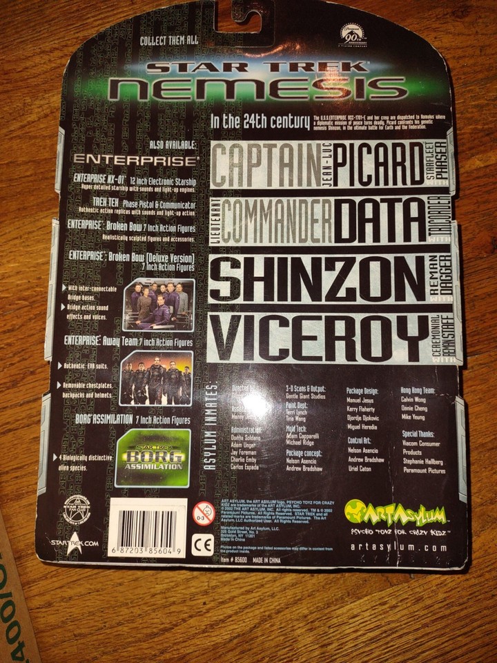 Star Trek Nemesis SHINZON w/Reman Dagger Art Asylum, New & Sealed E7 | eBay