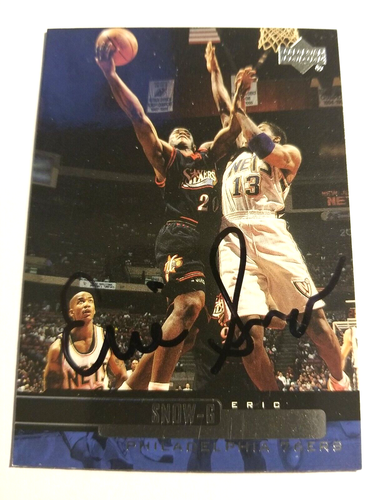 Eric Snow Philadelphia 76ers 1999 Upper Deck #92 Autographed Basketball ...