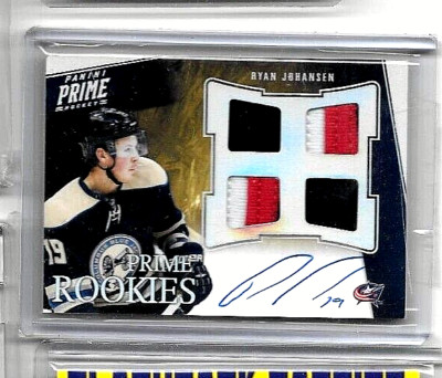 RYAN JOHANSEN '12 PANINI PRIME RC's 2 PATCHES & 2 JERSEYS+CERTIFIED ...