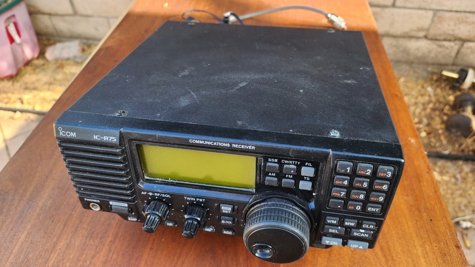 ICOM IC-R75 Communications Receiver Tested Working Ham Radio | eBay