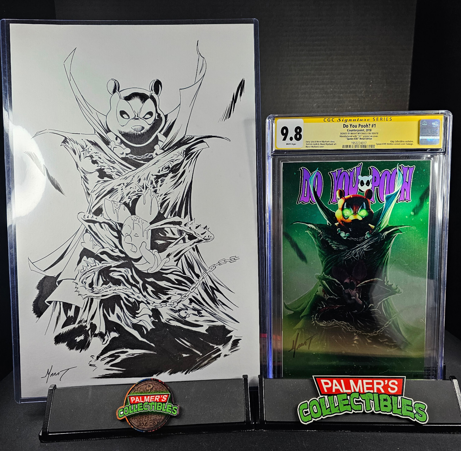 Do You Pooh - Spawn 285 - 11×17 ORIGINAL ART & SIGNED METAL 3/5 CGC SS ...