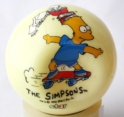 AUTHENTIC VINTAGE 1992 BART SIMPSON SIMPSONS RUBBER BALL MADE IN GREECE ...