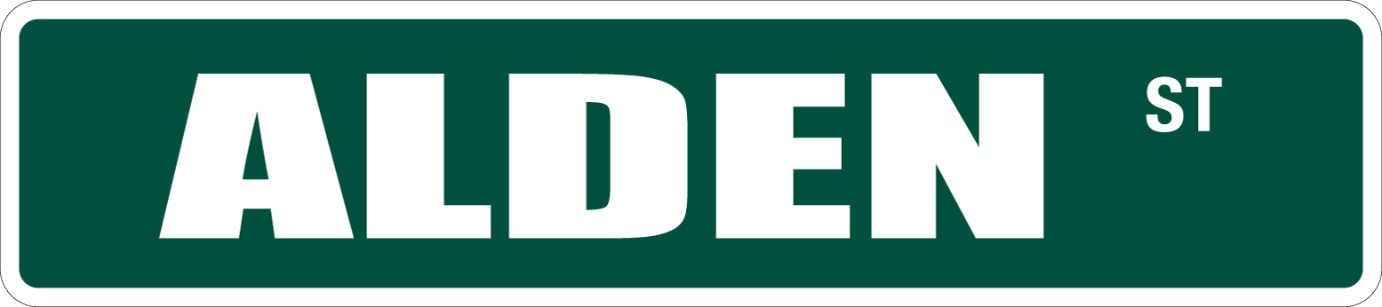 *Aluminum* Alden 4" x 18" Metal Novelty Street Sign SS 202 | eBay