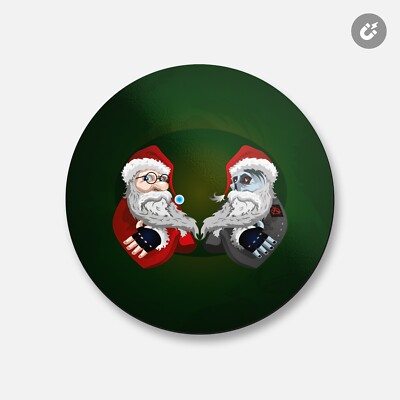 Dead Santa Claus Christmass | 4'' X 4'' Round Decorative Magnet | eBay