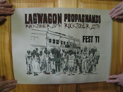 Lagwagon Propaghandi Poster Oct 27-28 Cleveland Signed Numbered | eBay