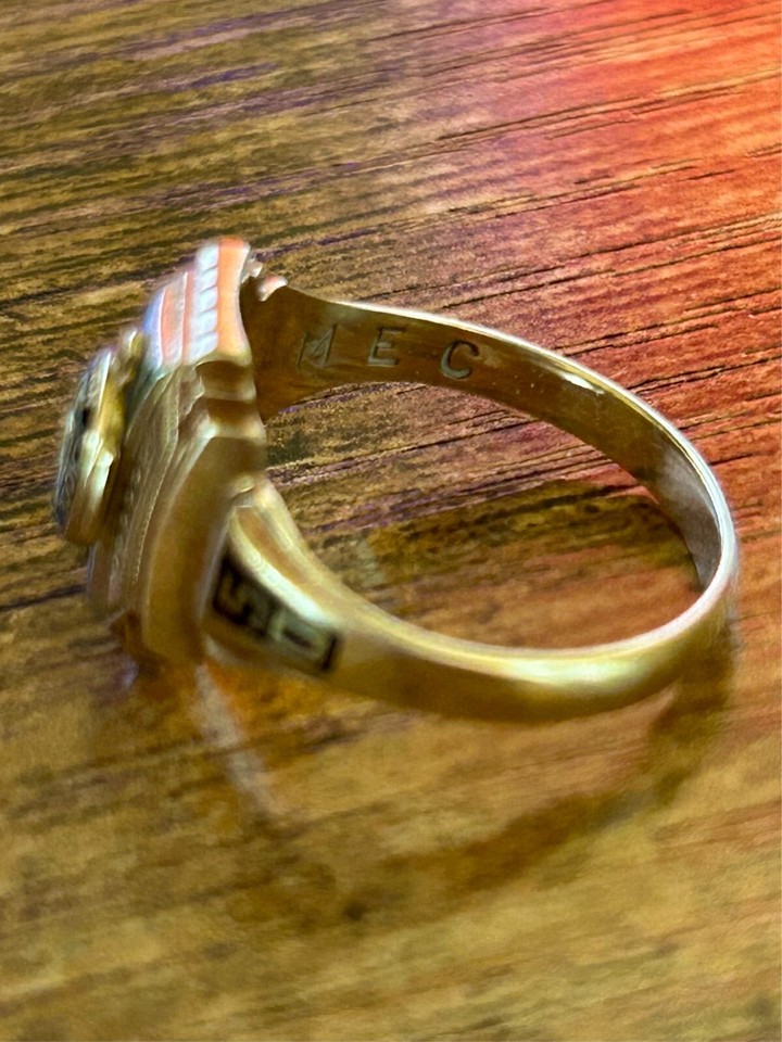 Vintage 1950 Terryberry 10k Gold, High School Class Ring - Size 7 | eBay