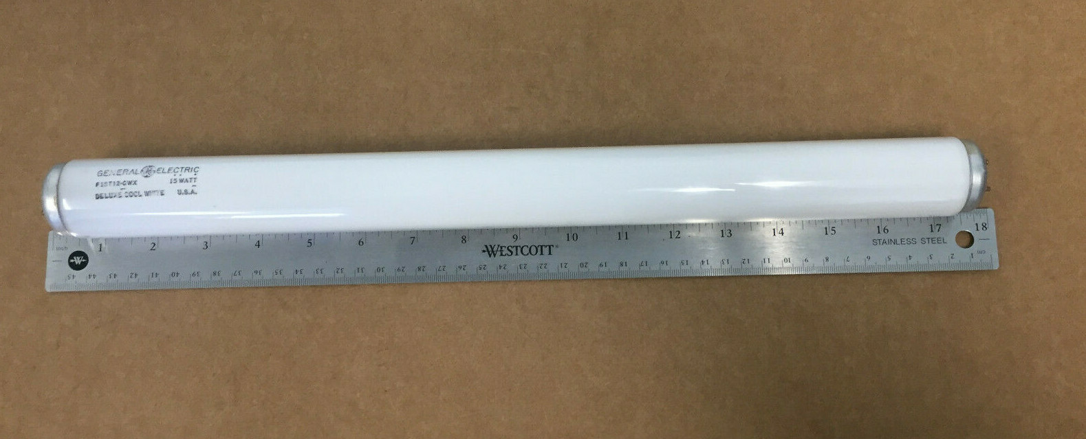 LOT OF 2 GE F15T12-CWX FLUORESCENT LAMP DELUXE COOL WHITE 18" 15W | eBay