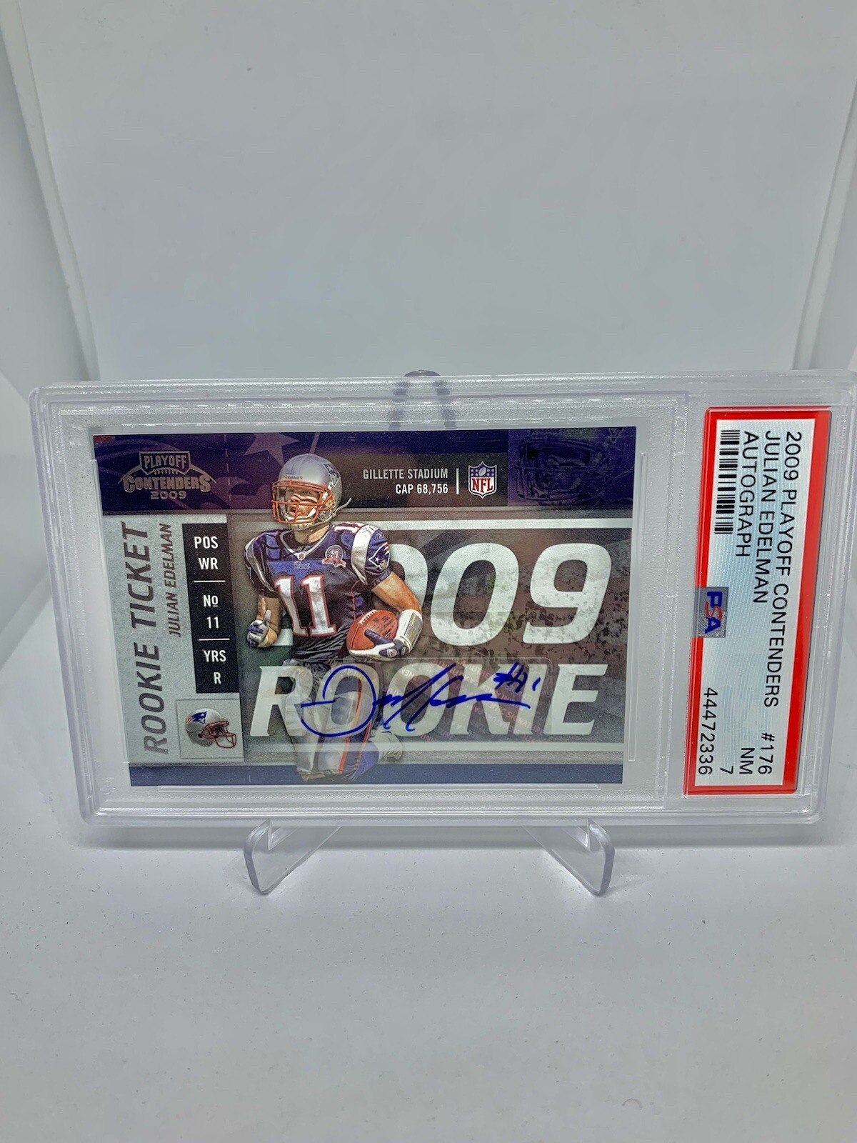 2009 Panini Playoff Contender Julian Edelman Rookie Auto Psa 7 | eBay
