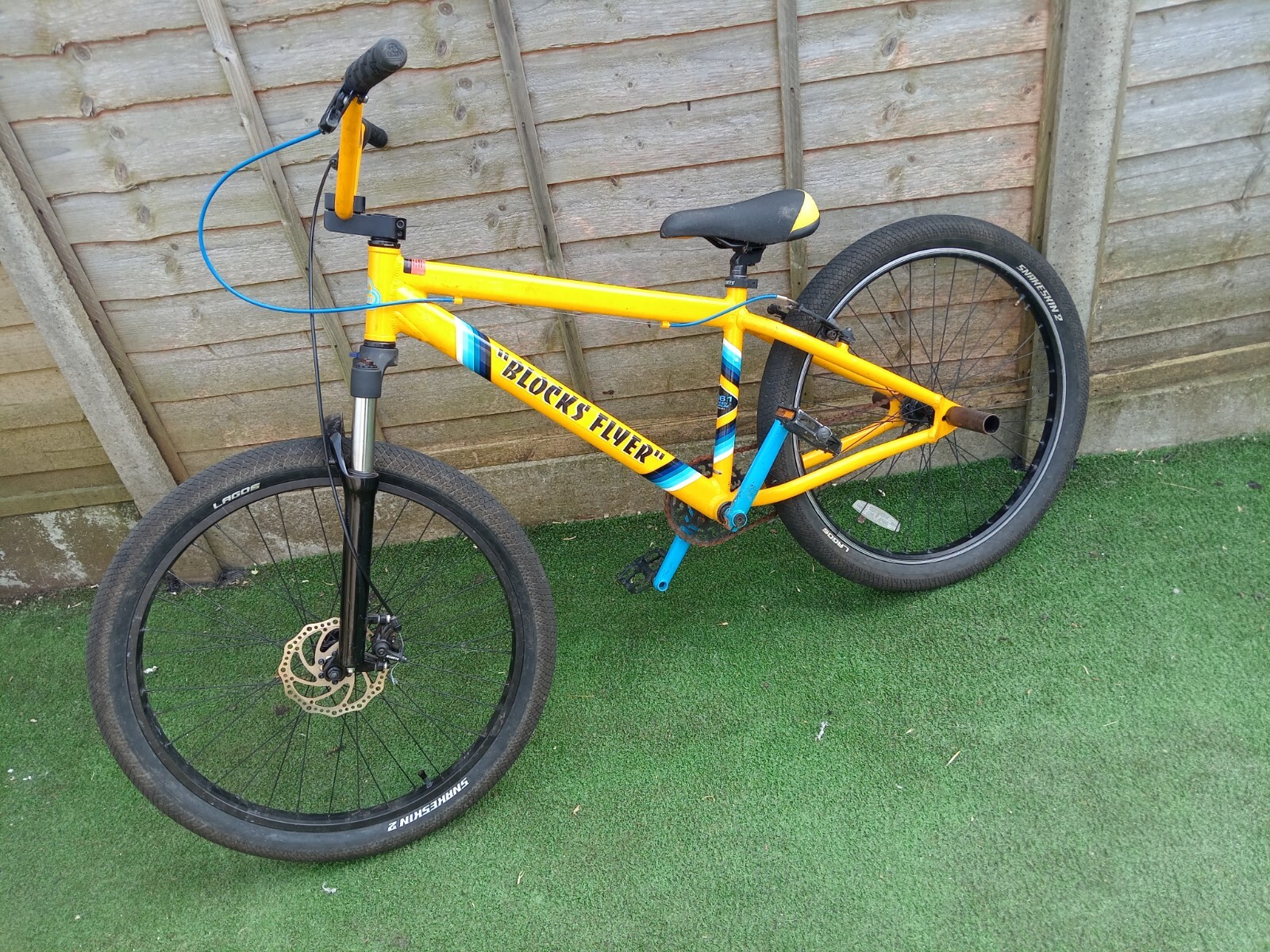 CUSTOM SE BLOCKS FLYER - 26 Inch Big Wheel BMX Wheelie Bike,yellow and ...