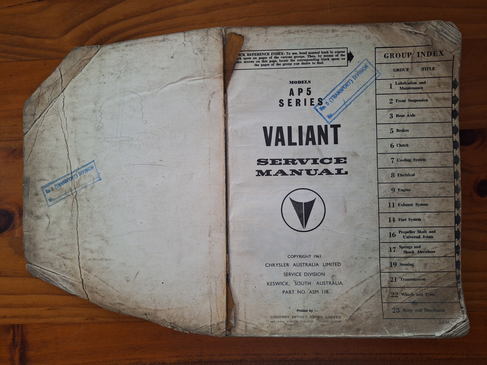 AP5 Valiant Factory Service Manual | eBay