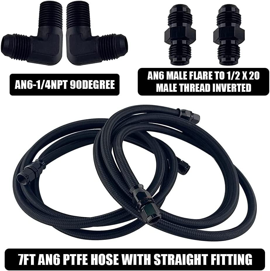 ⭐SS Braided Transmission Cool Hoses Lines Kit For Chevy Ford TH350 ...