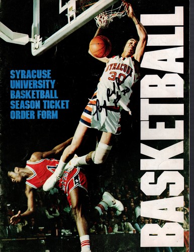 TONY RED BRUIN HAND SIGNED 1980 SYRACUSE BASKETBALL SEASON TICKET ORDER ...