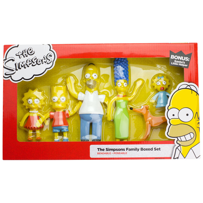 The Simpsons Bendable Figure Box Set Bart Homer Krusty Sideshow Bob | eBay