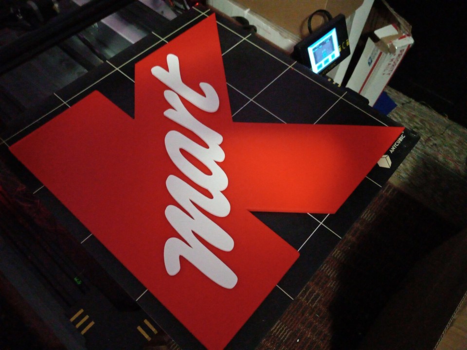 Vintage 3D kmart Sign, 3D printed. 15"×14"×1/2" 3D Graphics ...