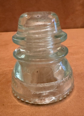 Hemingray Vintage Clear Glass Telephone Pole Insulator 2 dome threads ...
