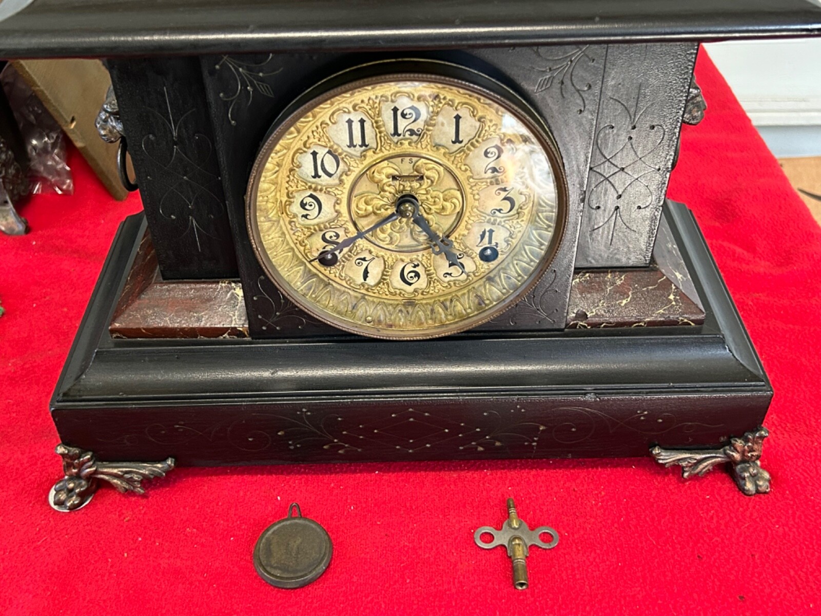 Antique Ingraham 8 Day Strike Mantle Clock-Working Condition | eBay