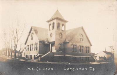 SCRANTON, IA ~ METHODIST EPISCOPAL CHURCH, KING REAL PHOTO PC ~ used ...