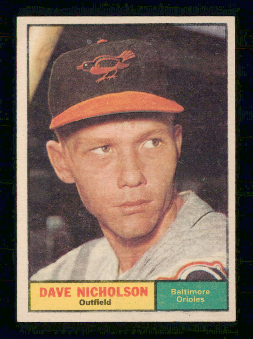 1961 TOPPS BASEBALL # 182 DAVE NICHOLSON RC INV J8002 | eBay