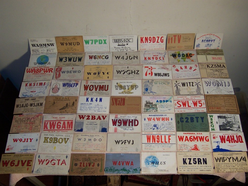 Estate Lot (111) Vintage Ham Radio QSL Cards 1940's-1970's One Man's ...
