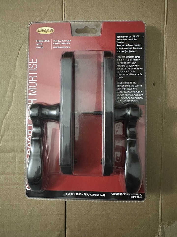 Larson Storm Door M2 Mortise CH3025701 Handle Set Aged Bronze New With ...