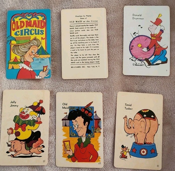 Ed-U-Cards 1950s Old Maid Playing Cards Vintage | eBay